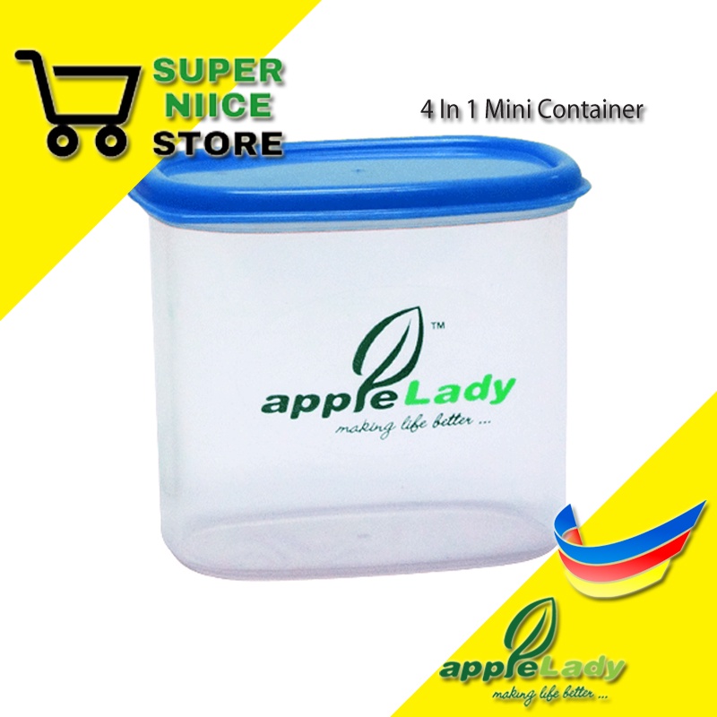 Applelady Mini food Container 3846 - 4 in 1 penyimpan sos udang kecil ...