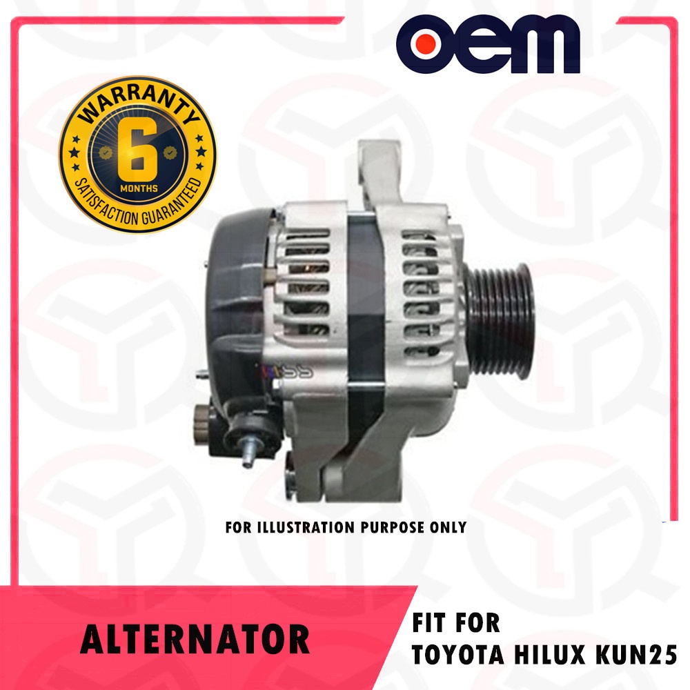(NEW) TOYOTA HILUX VIGO KUN25 2004-2015 ALTERNATOR (27060-0L020) (6 ...