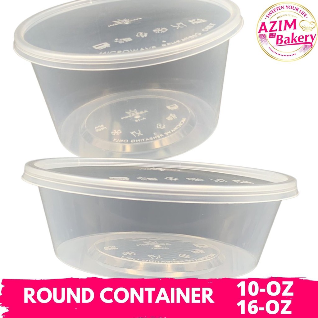 Bekas Makanan Bulat (50pcs) Round Container Bekas Bulat Ast - 10oz ...