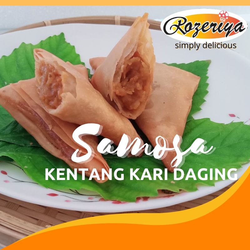 Rozeriya Samosa Kentang Kari Daging | 8 pcs | 6 PACK CAN MIX + FREE ...