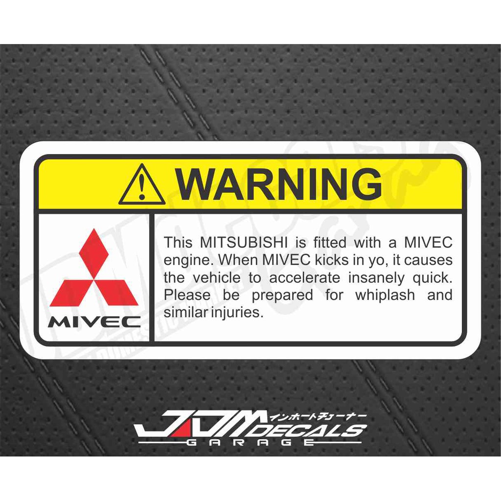 Funny Warning Sticker - MIVEC Kicks in Yo | Shopee Malaysia