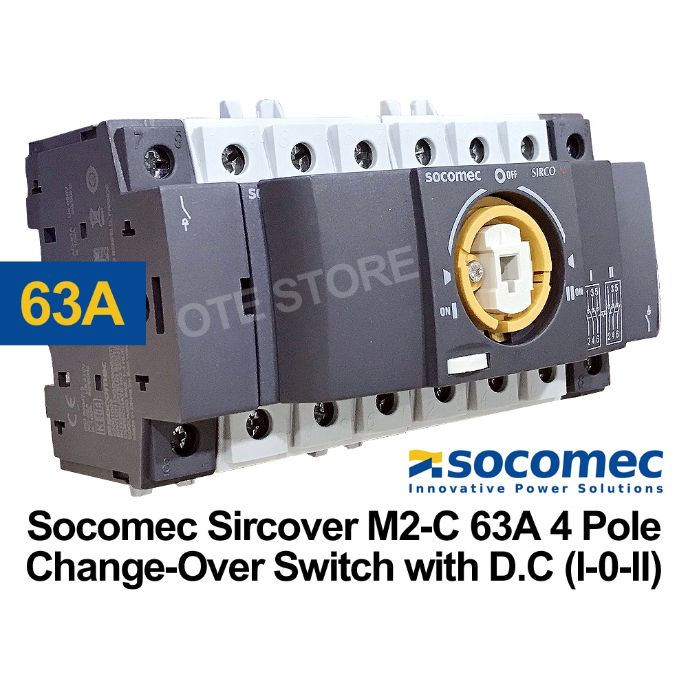 Socomec Sirco M2-C 63A / 100A 4 Pole Change Over Switch with D.C Interlock | Shopee Malaysia