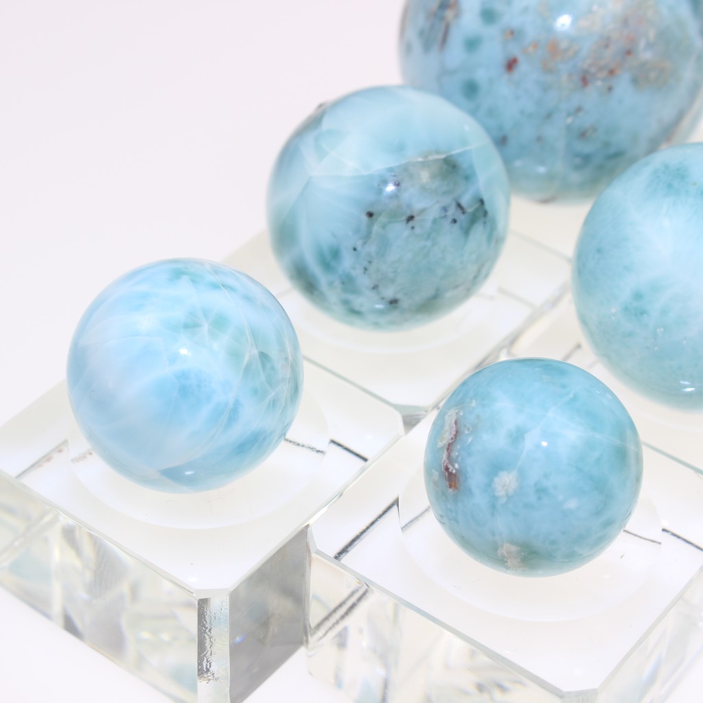 (Ready Stock) Larimar Sphere ~ Larimar AA+ High Grade Atlantis Stone ...
