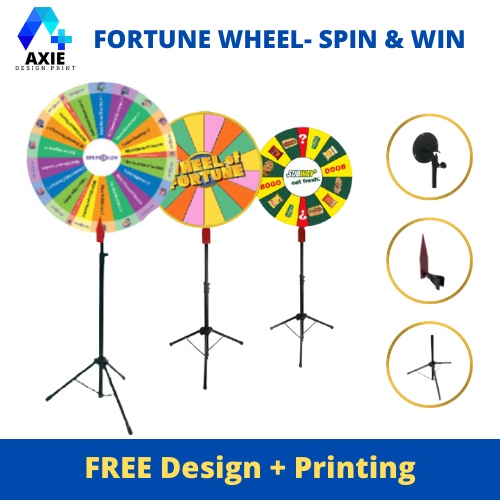 Fortune Wheel / Spin Wheel / Lucky Draw Wheel Stand/ Roda Impian with ...