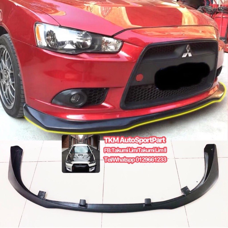Lancer RA Lancer Ralliart Front Bumper Lip PP | Shopee Malaysia