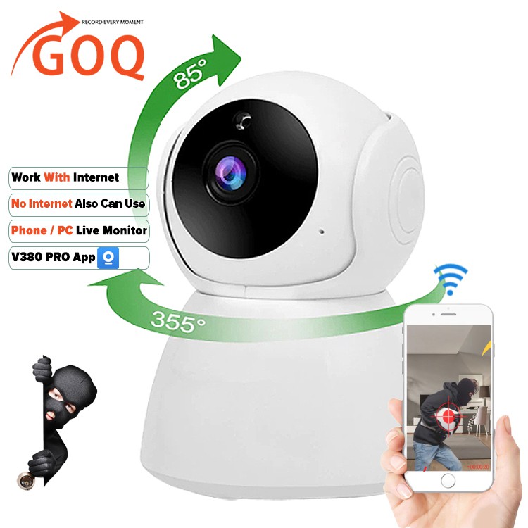 GOQ Snowman HD Wifi IP Cam Security Camera CCTV Night Vision V380 Pro ...