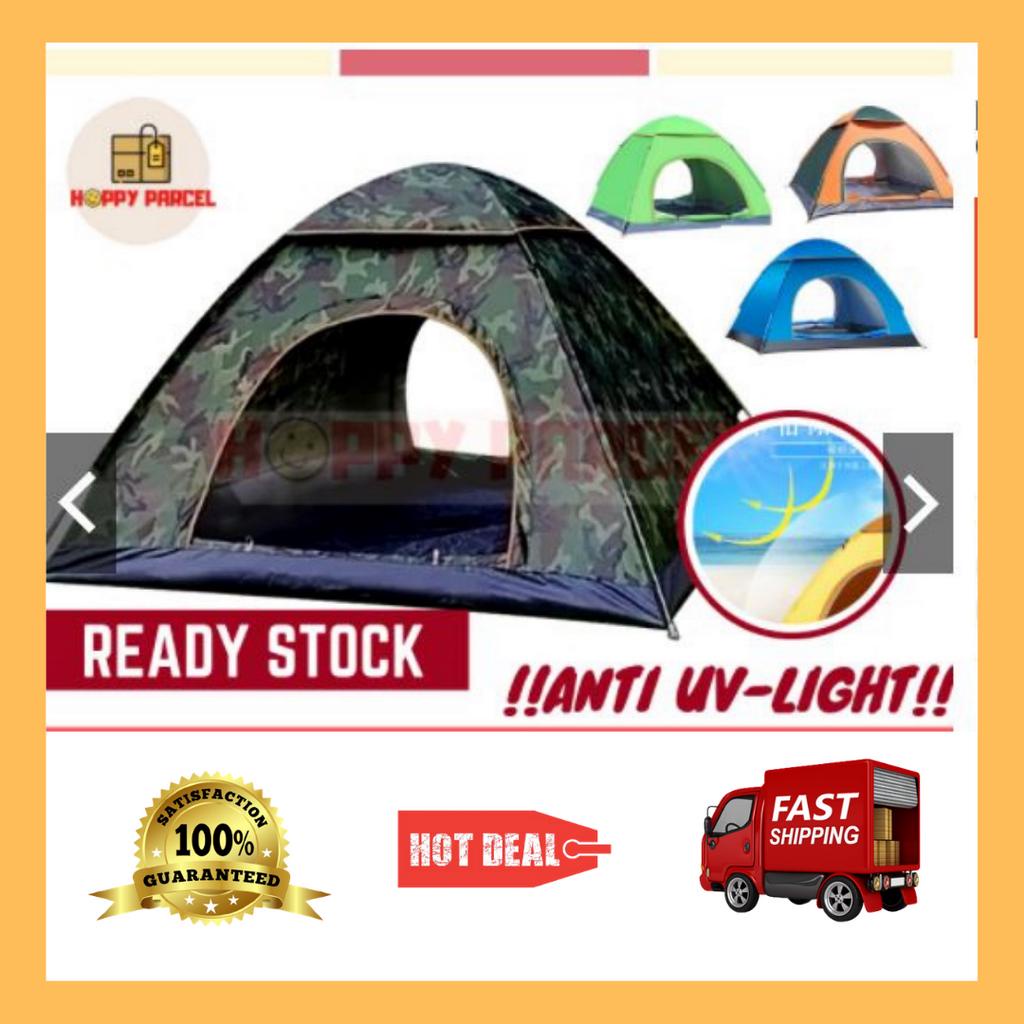 Khemah Besar Anti UV Light [2 Secs Rapid Open] Camping Outdoor Pop Up 3 ...