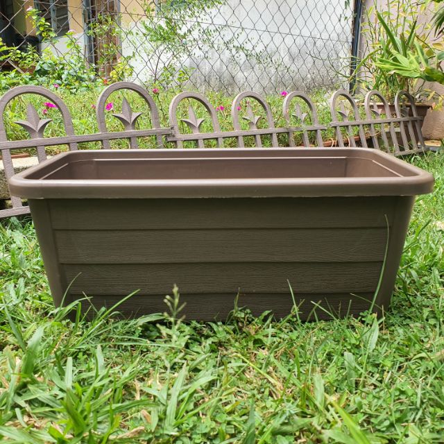 Ready Stock Flower Pot Pasu Bunga Petak 41.5cm x 21cm Tinggi dan Lebar ...