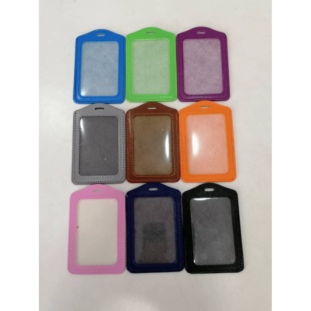 Horizontal ID Card Holder ID07 | PU ID Card Holder | Shopee Malaysia