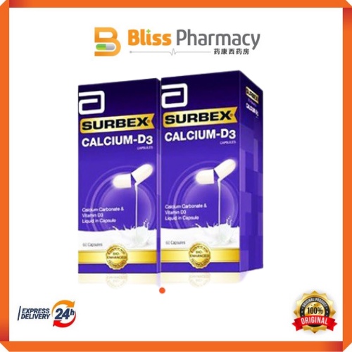 Surbex Calcium-D3 bone health (60s / 2x60s ) (fast shipping) | Shopee ...