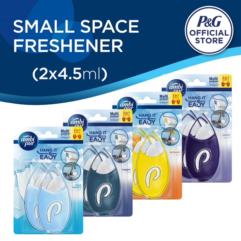 [Bundle of 2] Ambi Pur Hang It Easy Small Space Freshener 4.5ml ...