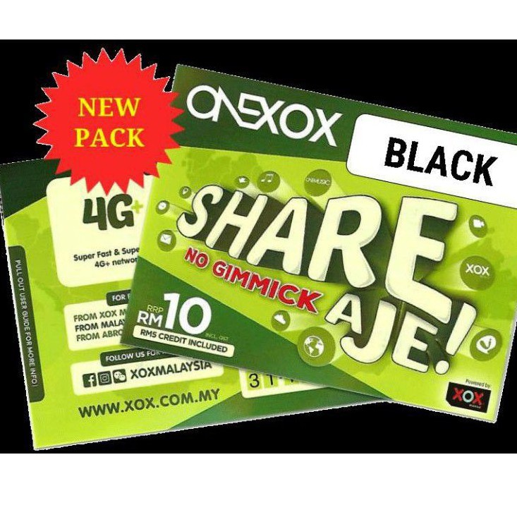 Xox One Xox Mobile Number Prepaid Sim Card 4G Celcom Coverage 28 months ...