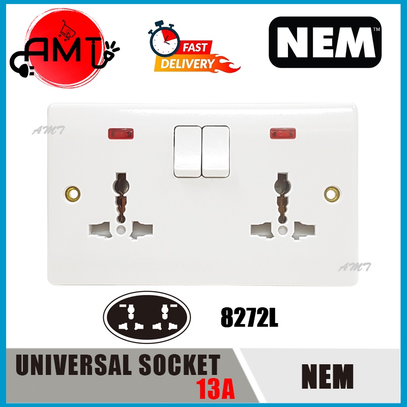 NEM UNIVERSAL USB SWITCH SOCKET 13A 8272L | Shopee Malaysia