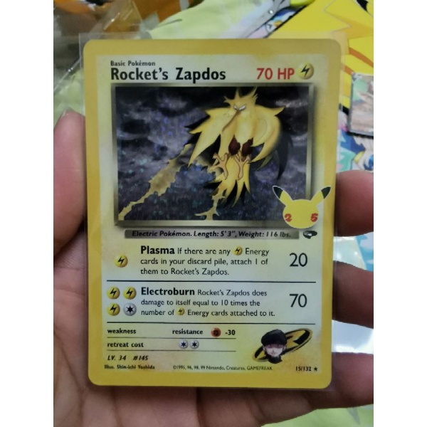 Pokemon TCG trading card Rocket's Zapdos - 15/132 - Holo Rare (Classic ...