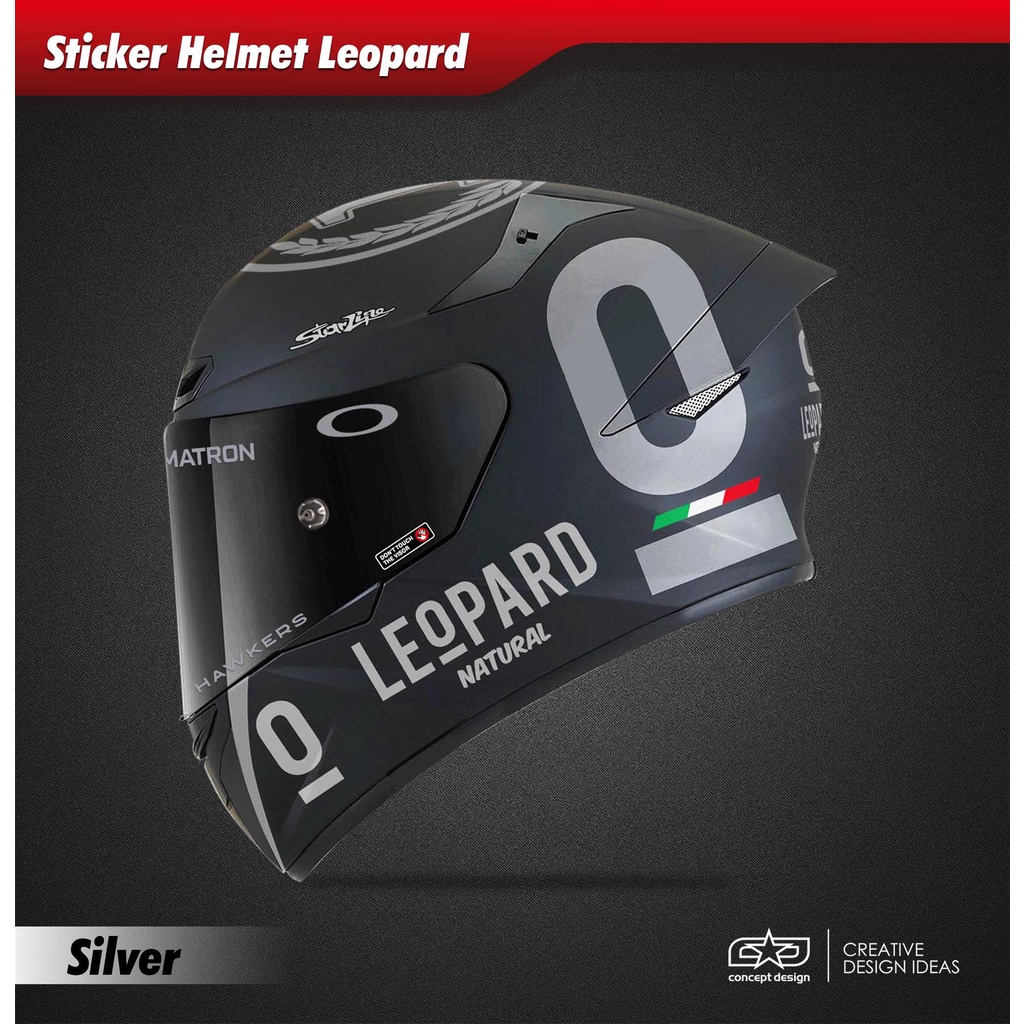 Leopard Helmet Sticker Set | Shopee Malaysia
