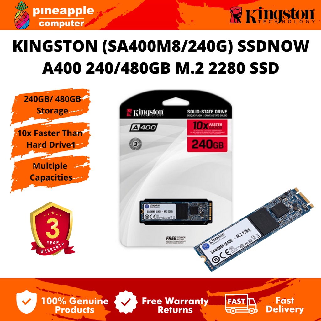 Kingston 240GB/ 480GB SA400M8/240G/ 480G | 240GB A400 M.2 2280 SSD ...