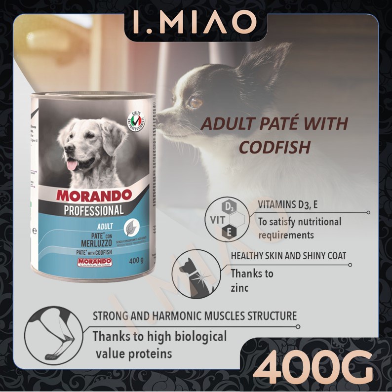 Morando Professional Dog Can Food Pate 400G ,Chunks 405G ,Miocane Pate ...
