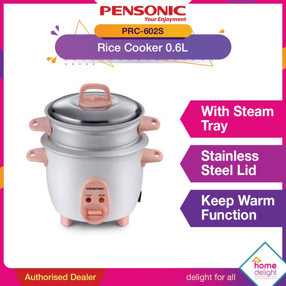 Pensonic Rice Cooker with Steam Tray 0.6L 1.0L 1.8L PRC602 PRC1002S ...
