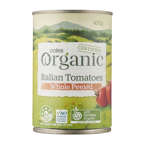 Coles Organic Peeled/Diced Italian Tomatoes, 400g | Shopee Malaysia