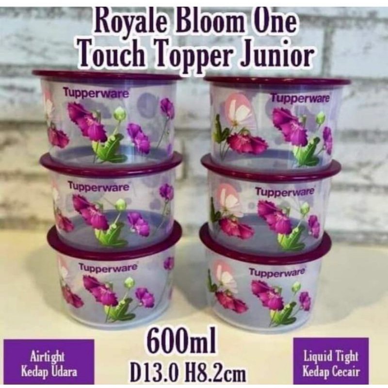 [🔥 READY STOCK 🔥]Bekas Kuih Tupperware Royal Blossom One Touch Topper Junior 600ml | Shopee Malaysia