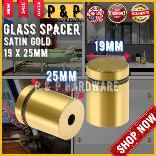 (BLACK & GOLD & White) Advertising Signboard Screw Holder Stainless ...