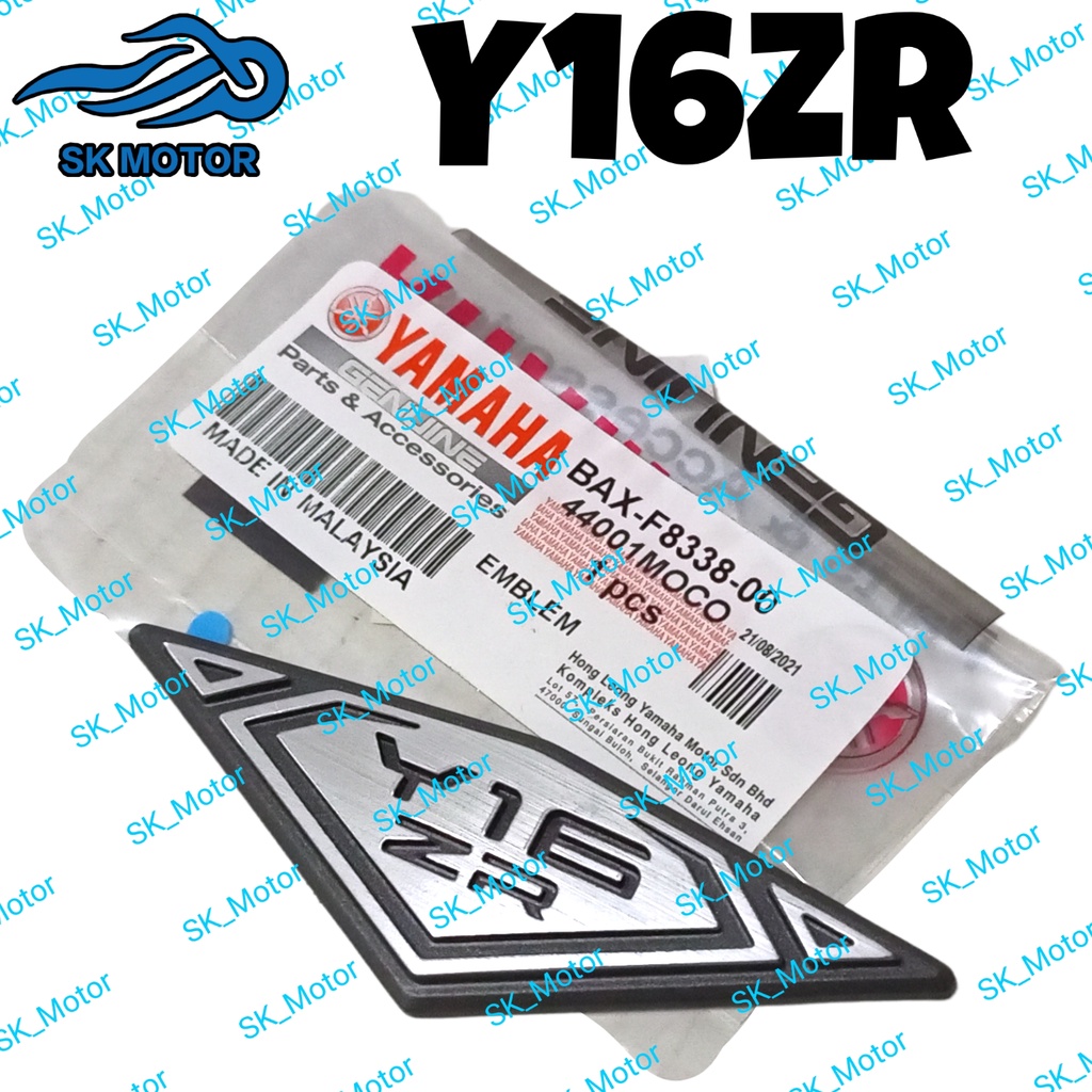 Yamaha Y16ZR Y16 ABS Original Emblem Logo Lambang Sticker BAX-F8338-00 ...