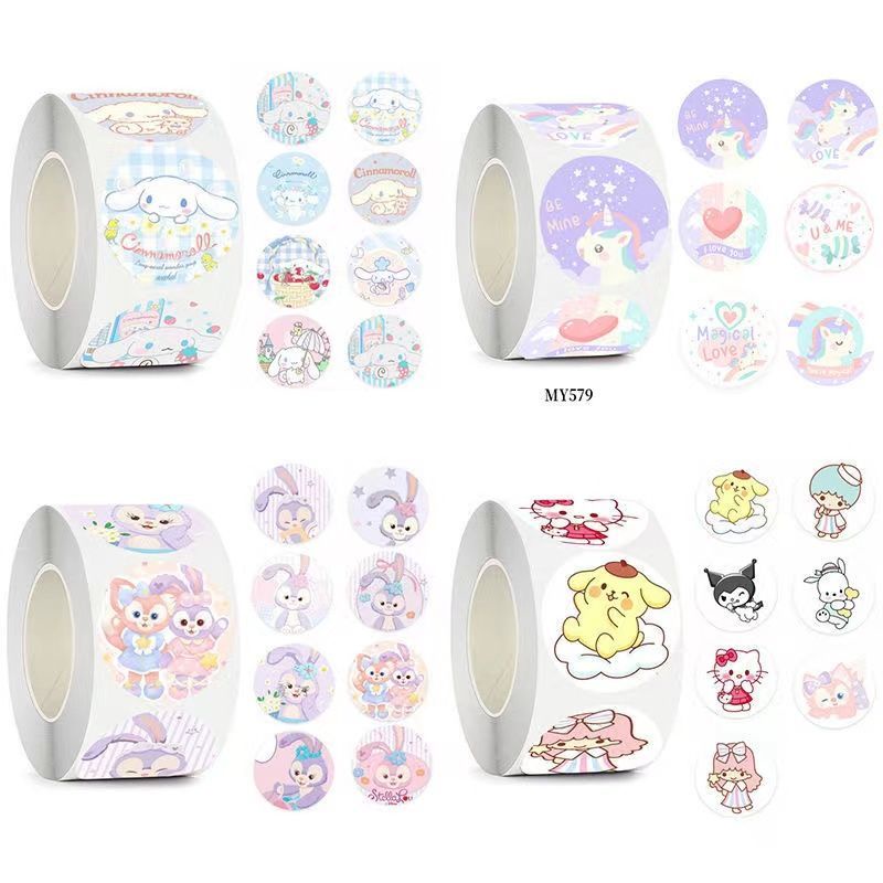 500pcs 2.5cm Cartoon Kawaii Sanrio Cinnamoroll Animal Children Sticker ...