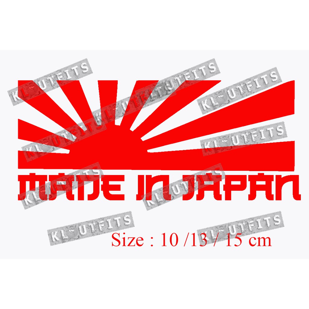 2pcs JDM Sticker Made In Japan Mitsubishi Honda Kanji Drift Drag Racing ...