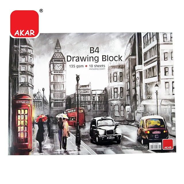 B4 Size Drawing Block 135gsm (18 sheets including cover) | Shopee Malaysia