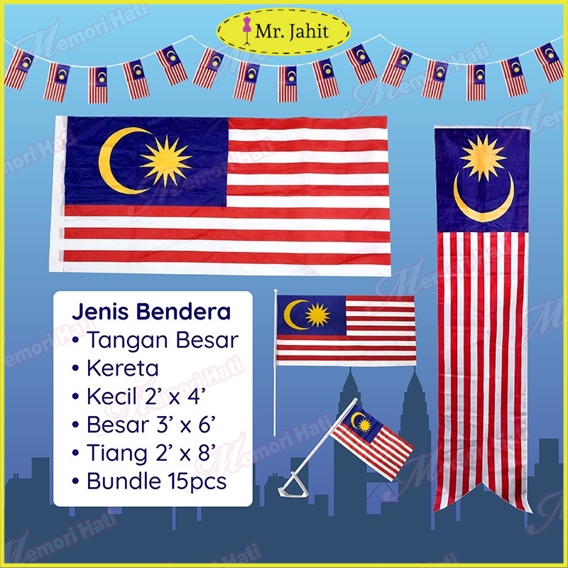 READY STOCK Malaysia Flag Bendera Tangan Kecil Besar Tiang Kereta ...