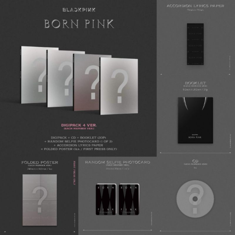 Readystok BLACKPINK-2nd ALBUM [BORN PINK] DIGIPACK ver. Choose A Member | Shopee Malaysia