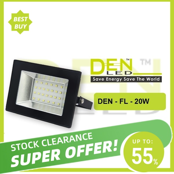 DEN LED Flood Light Spotlight 20W (2700K Warm White) | Shopee Malaysia