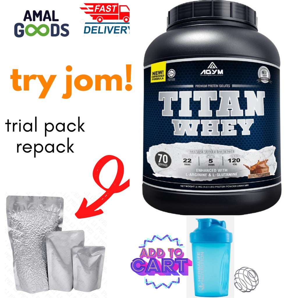 Titan Whey Protein ISOLATE TRIAL REPACK CHOCOLATE HALAL JAKIM optimum ...