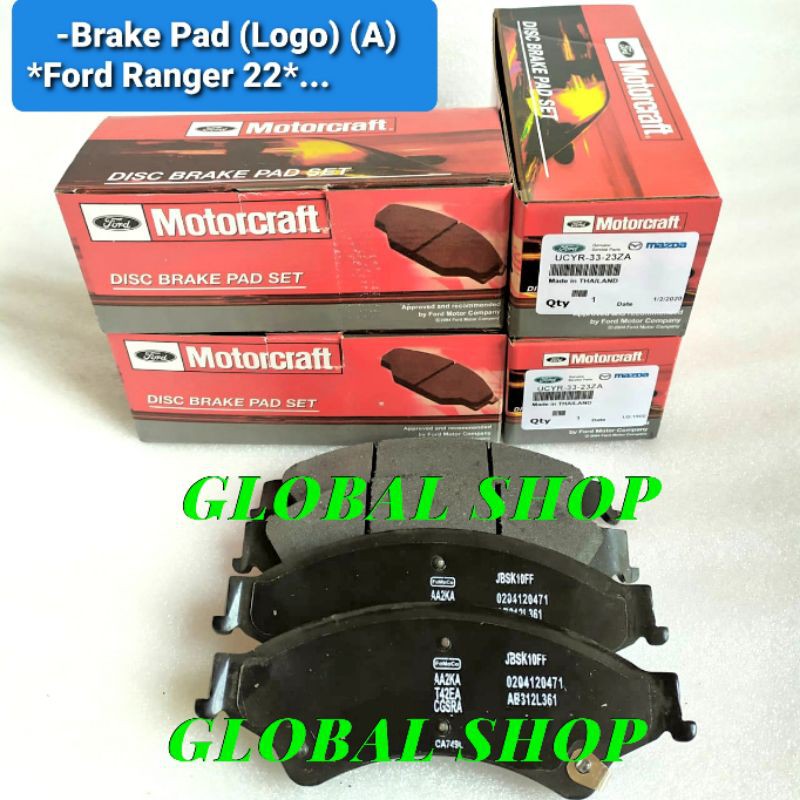 Brake PAD FORD RANGER 2.2 CC 2200 CC FORD RANGER FRONT BRAKE PAD 2.2 CC ...