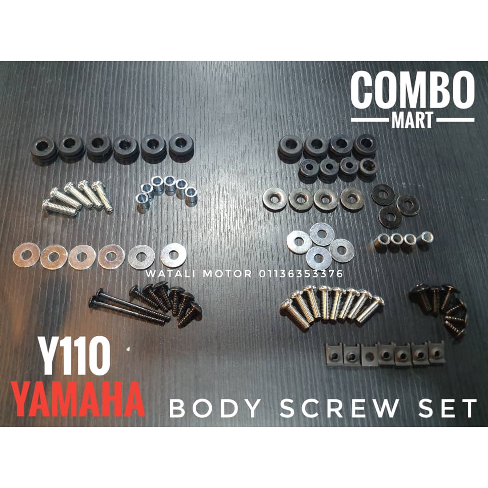 YAMAHA Y110 SS COVER SCREW BODY FULL COMPLETE SET HANDLE SCREW LEG ...