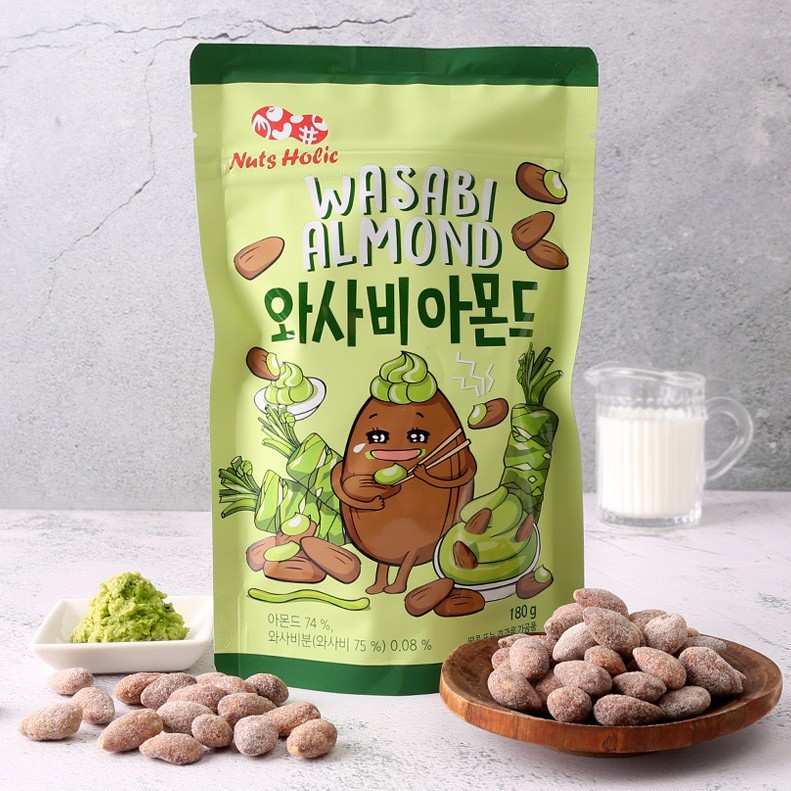 [HALAL] NUTS HOLIC Almond 180g (Honey Butter / Hot Spicy Chicken ...