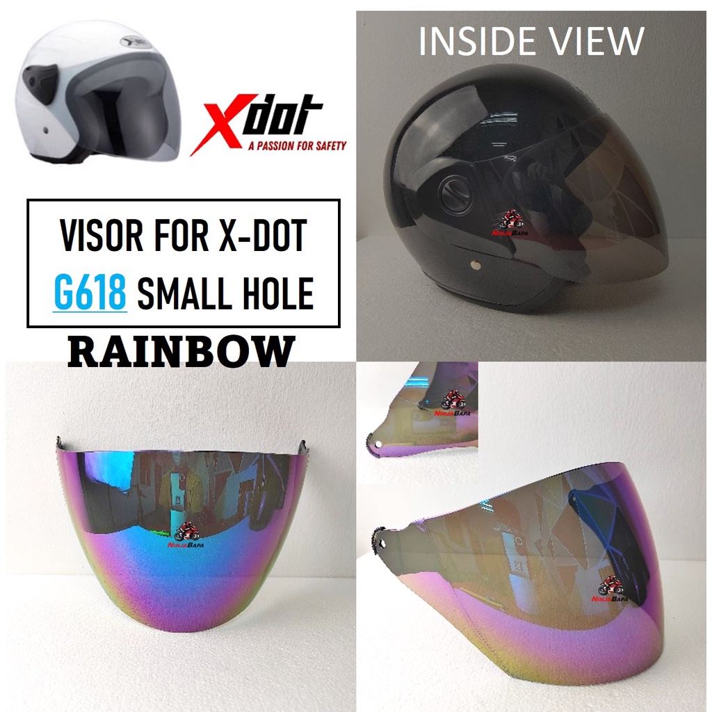 XDOT HELEMET Small Hole G618 Helmet Visor X Dot G 618 G618N LTD ...