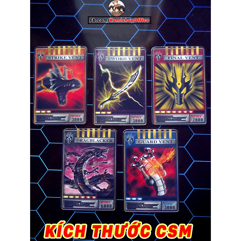 Set Ryuga 5 Advent Cards - CSM Size - KamiShop - Kamen Rider Card ...