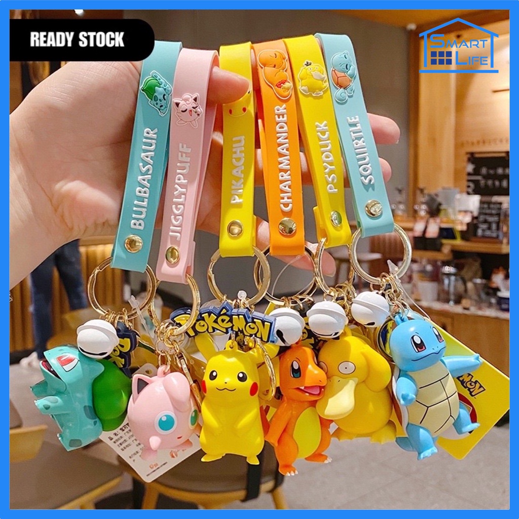 Original Pokemon Keychain / Car Keychain / Pikachu/Charmander/Bulbasaur ...