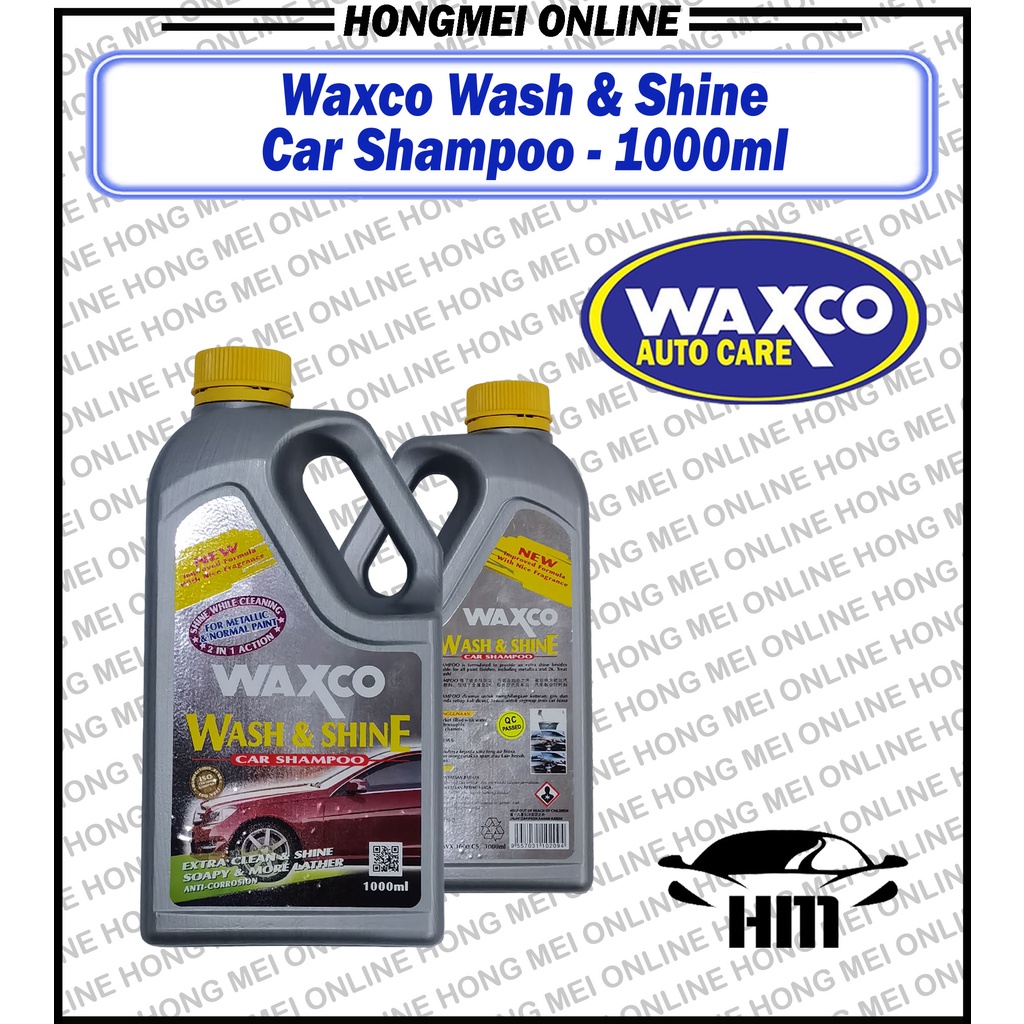 Waxco Car Shampoo Wash & Shine WITHOUT SPONGE (1000ML) | Shopee Malaysia
