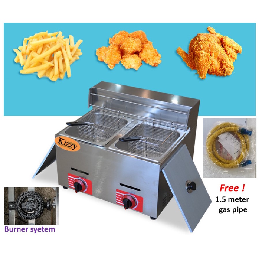 Gas Deep Fryer 2 x 6 Liter | Shopee Malaysia