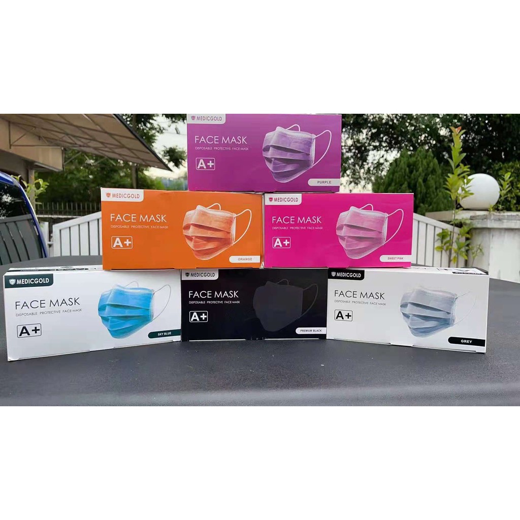 Mediplus&Medicgold 3ply face mask with logo（ready stock） | Shopee Malaysia