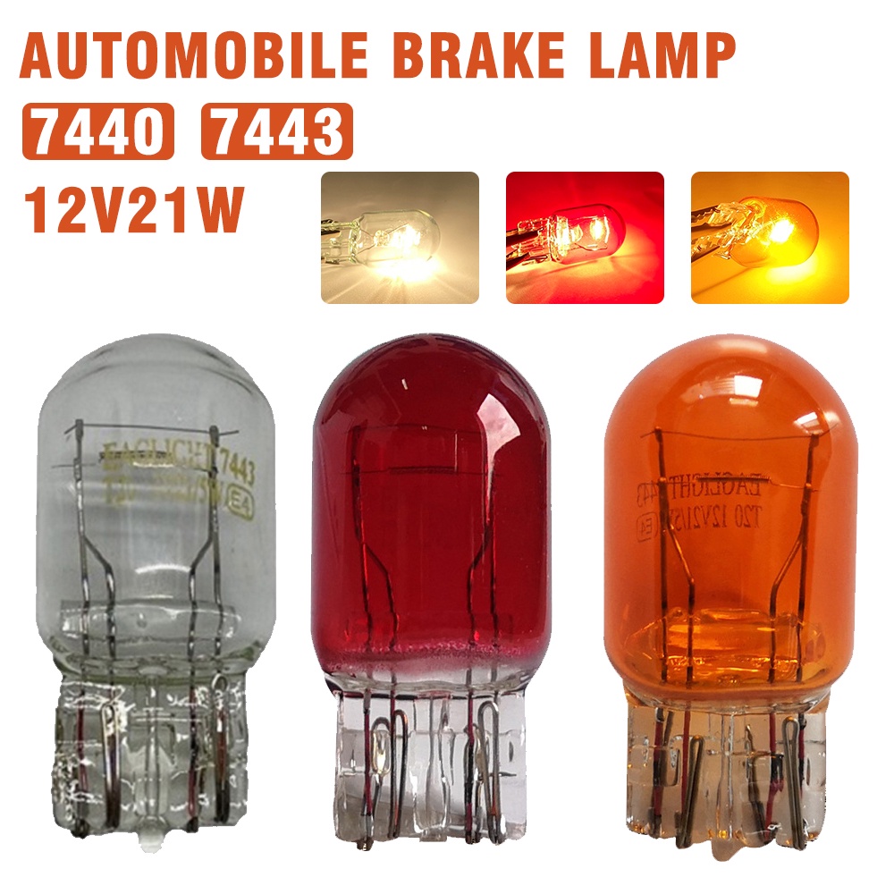 1X 12V Car Halogen Lamp T20 7440 7443 12v W21/5W Warm White Amber Red ...