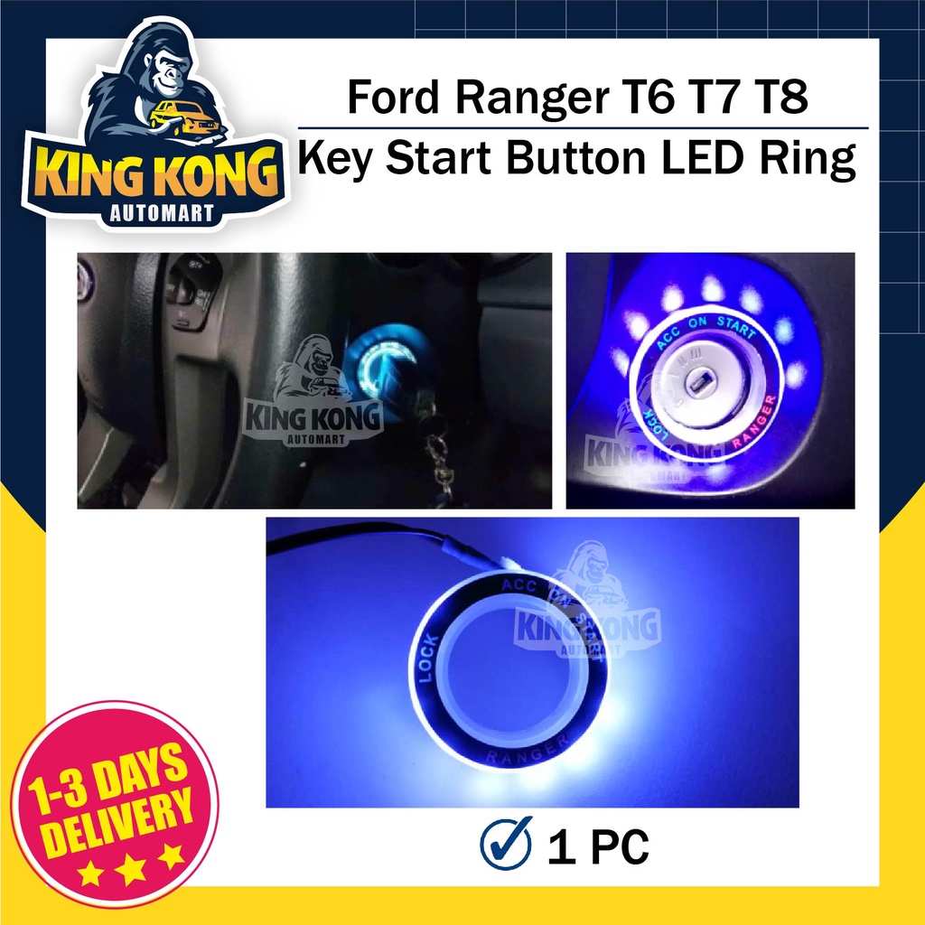 Ford Ranger T6 T7 T8 ignition key led ring FORD RANGER KEY START BUTTON ...