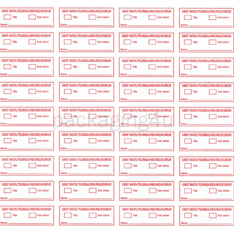 1000 pieces ENT Medical Label / Sticker (1000 pcs/5000 pcs) | Shopee ...