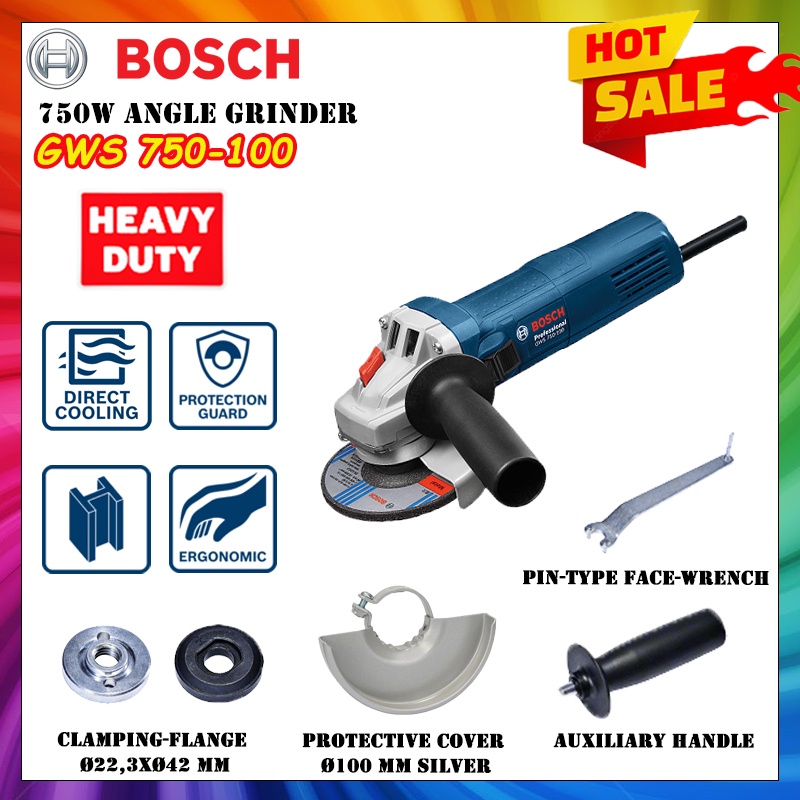 BOSCH GWS 750-100 PROFESSIONAL SMALL ANGLE GRINDER GWS750-100 | Shopee ...