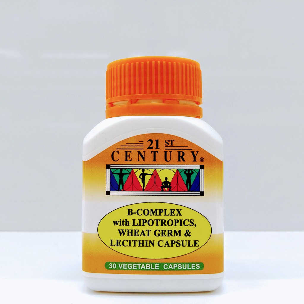 21ST CENTURY B-COMPLEX WITH LIPOTROPICS, WHEAT GERM & LECITHIN CAPSULE ...