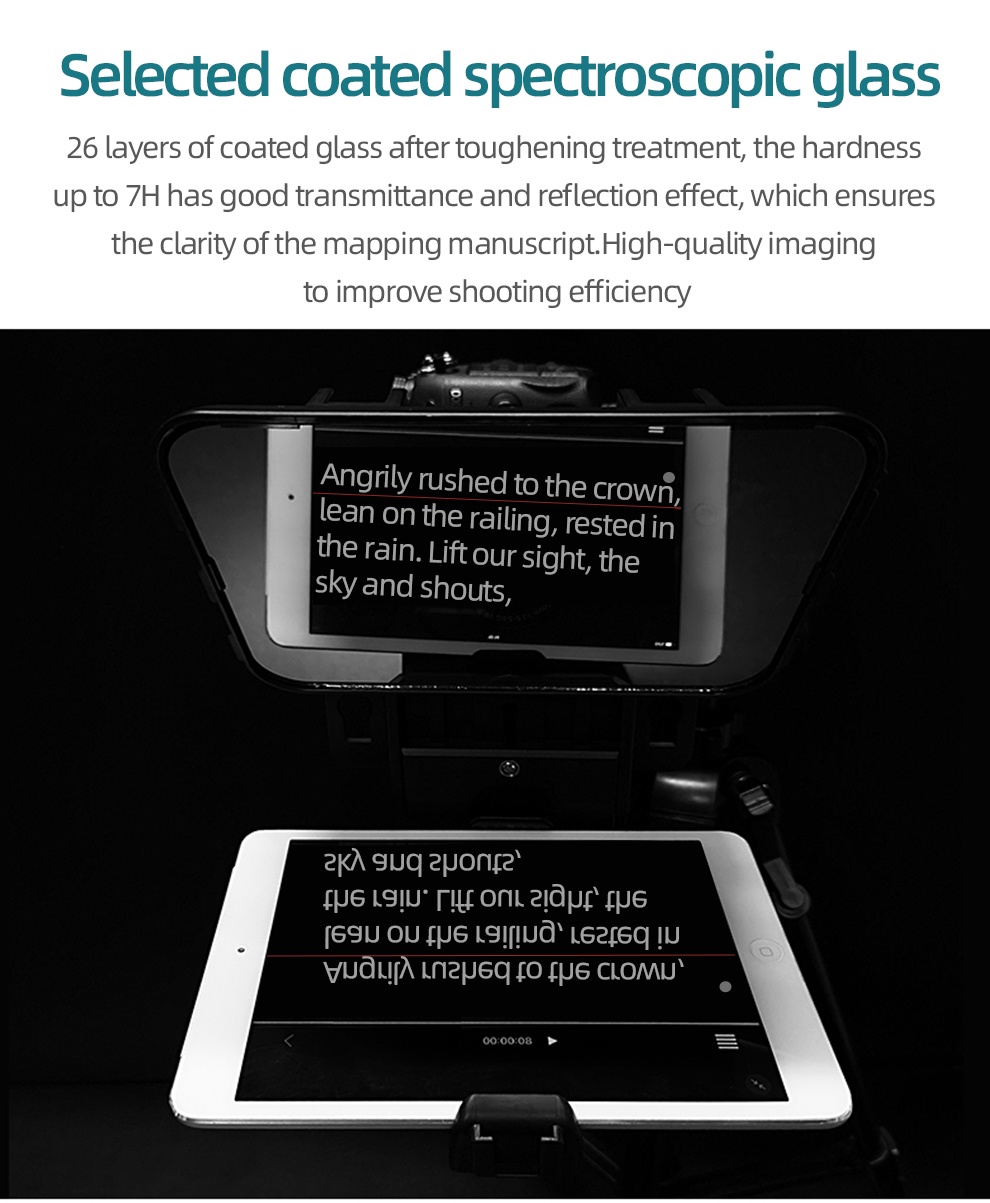 Bestview T3 Big Screen Prompter Professional Interview Teleprompter ...