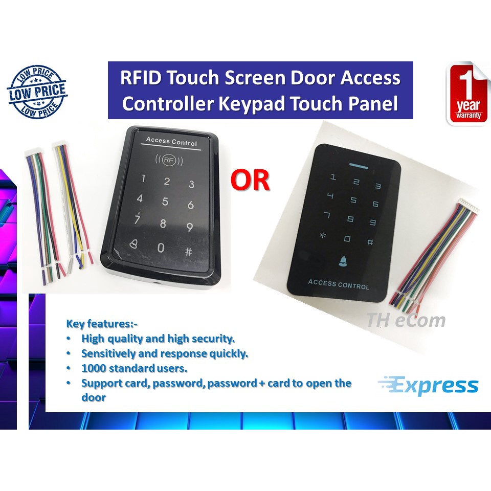 RFID Touch Screen Door Access Controller Keypad Touch Panel | Shopee ...