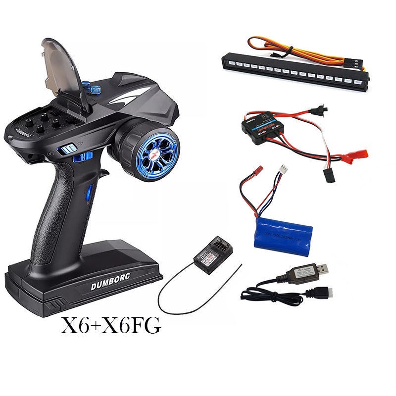 DumboRC X6 X4 X6P 2.4G 6CH Transmitter w/ X6FG Gyro X6F Receiver LED ...
